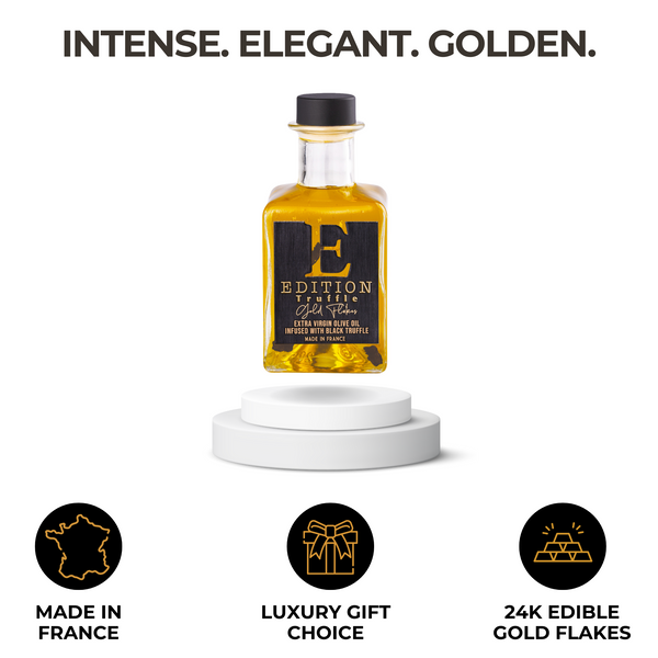 Black Truffle Olive Oil with 24K Gold Flakes – 200ml | Edition Truffle ...